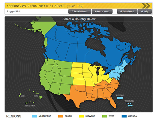 Online map shows mission needs to volunteers - Baptist Courier